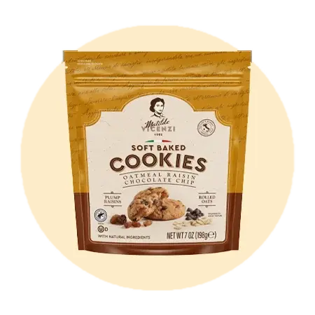 VICENZI Oatmeal Raisin Chocolate Chip Soft Baked Cookies | Pinocchio's ...